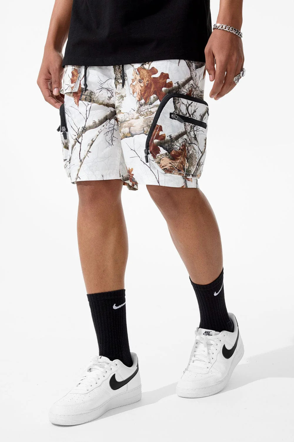 RETRO - ALTITUDE CARGO SHORTS (SNOW CAMO) 4424C | Broadway Collections