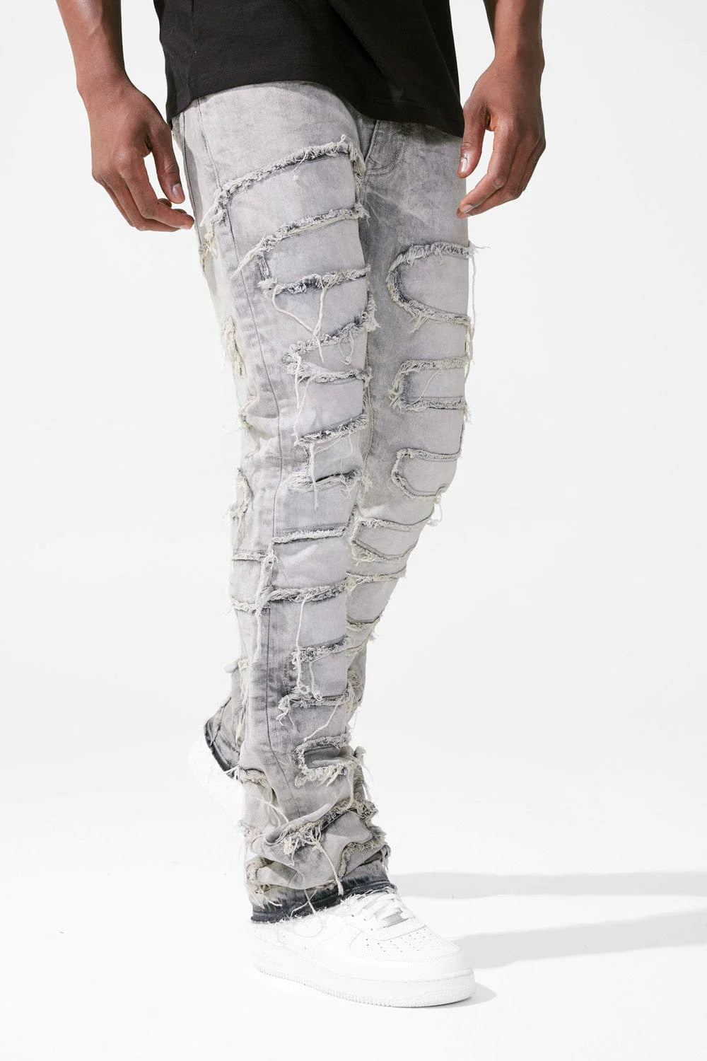 MARTIN STACKED - PYTHON DENIM (BONE WHITE) JTF1130 | Broadway Collections